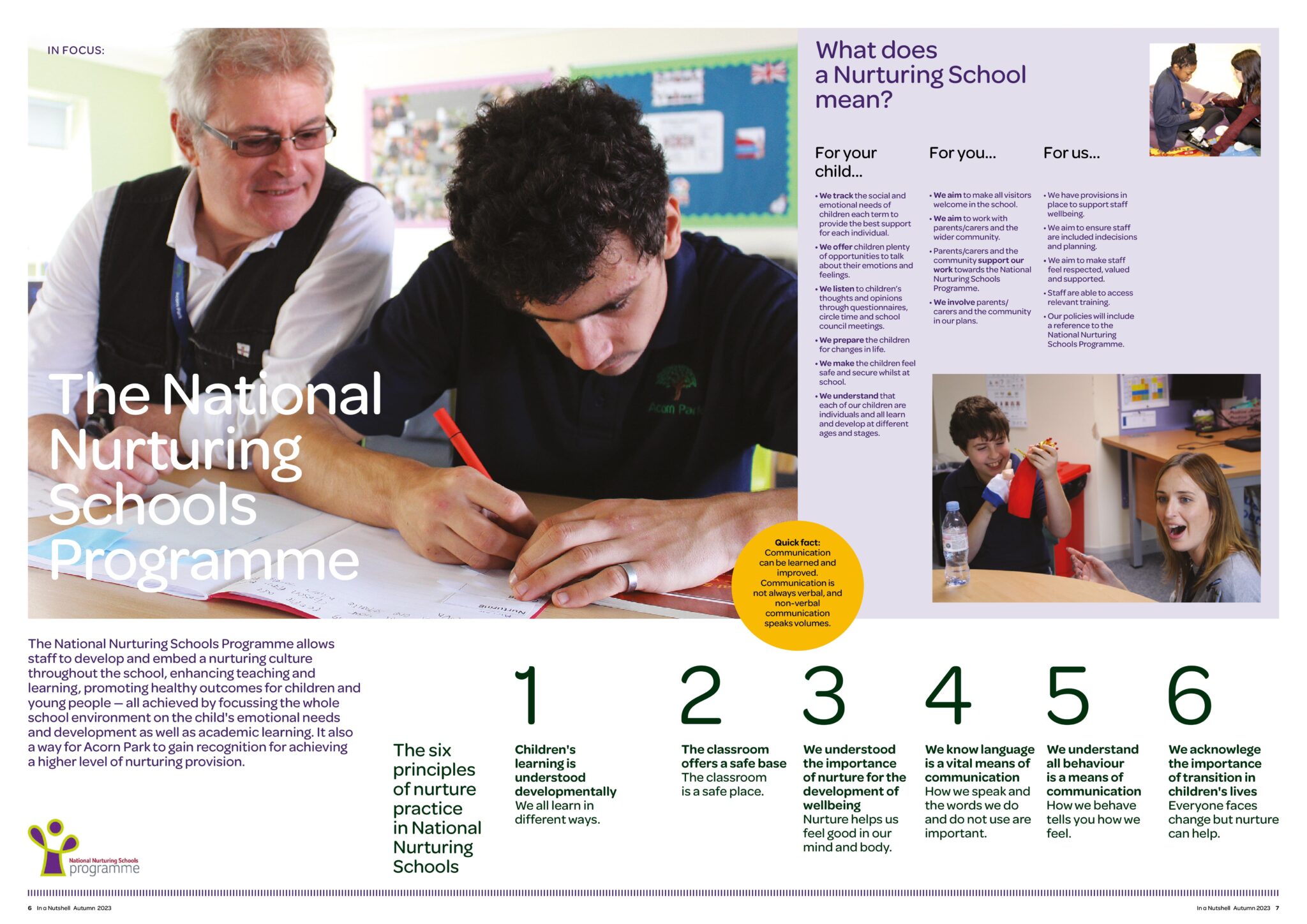 What we do - Acorn Park School